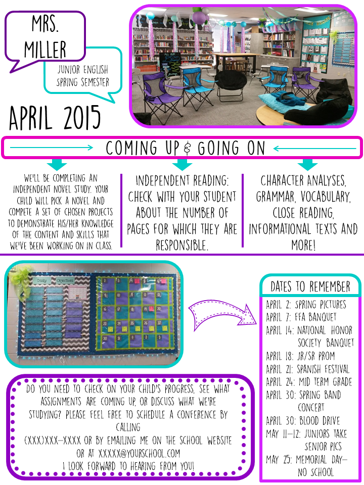 Middle School Newsletter Templates Free | PDF Template