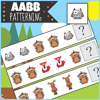 KM Classroom: FREE Woodland Animal Patterning Activity