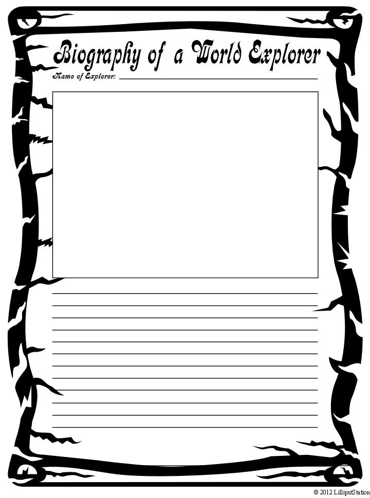 Lilliput Station: World Explorer Biography Pages {free printables}