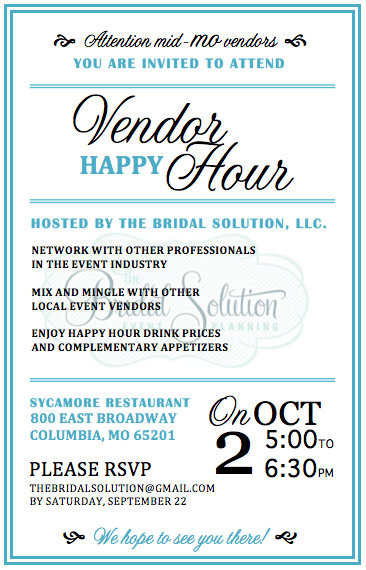 The Bridal Solution: Attention Mid-MO Vendors: Exciting News…