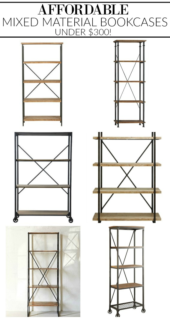 Affordable and Stylish Mixed Material Bookshelves | Little House of ...