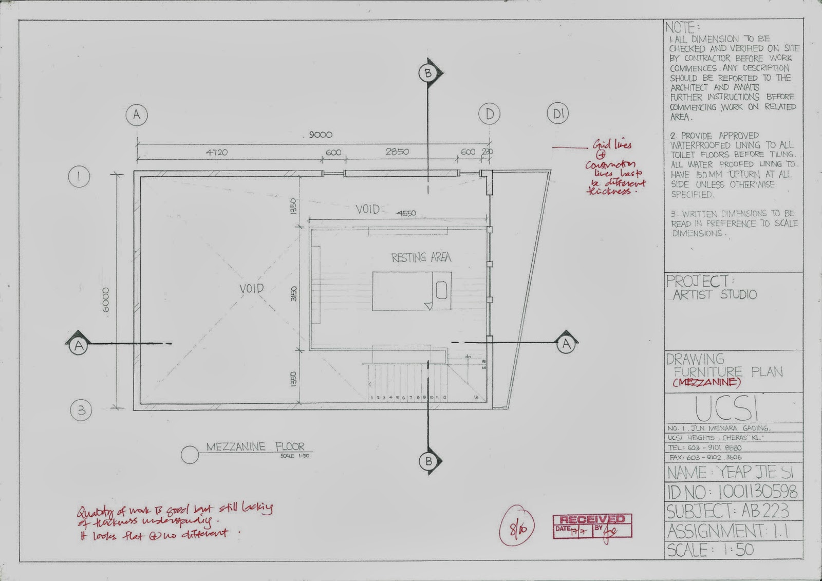 MASTER PIECE: ASSIGNMENT 1.1 - ORTHOGRAPHIC PROJECTION (MF PLAN)