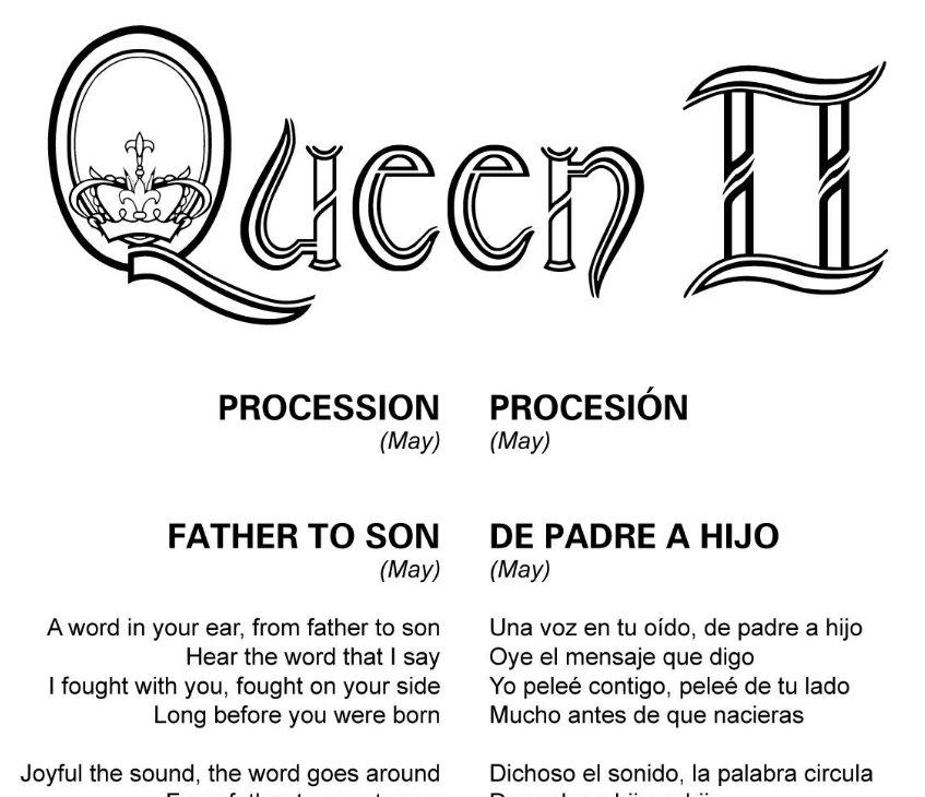 Letras Traducidas - Queen II