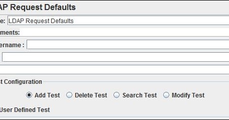PerfLink: JMeter - Config Element - "LDAP Request Defaults"