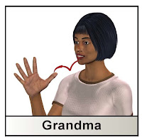 HearMyHands ASL: sign: GRANDMA'S in town!
