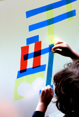 Mama's Little Muse: Colorful window art on contact paper