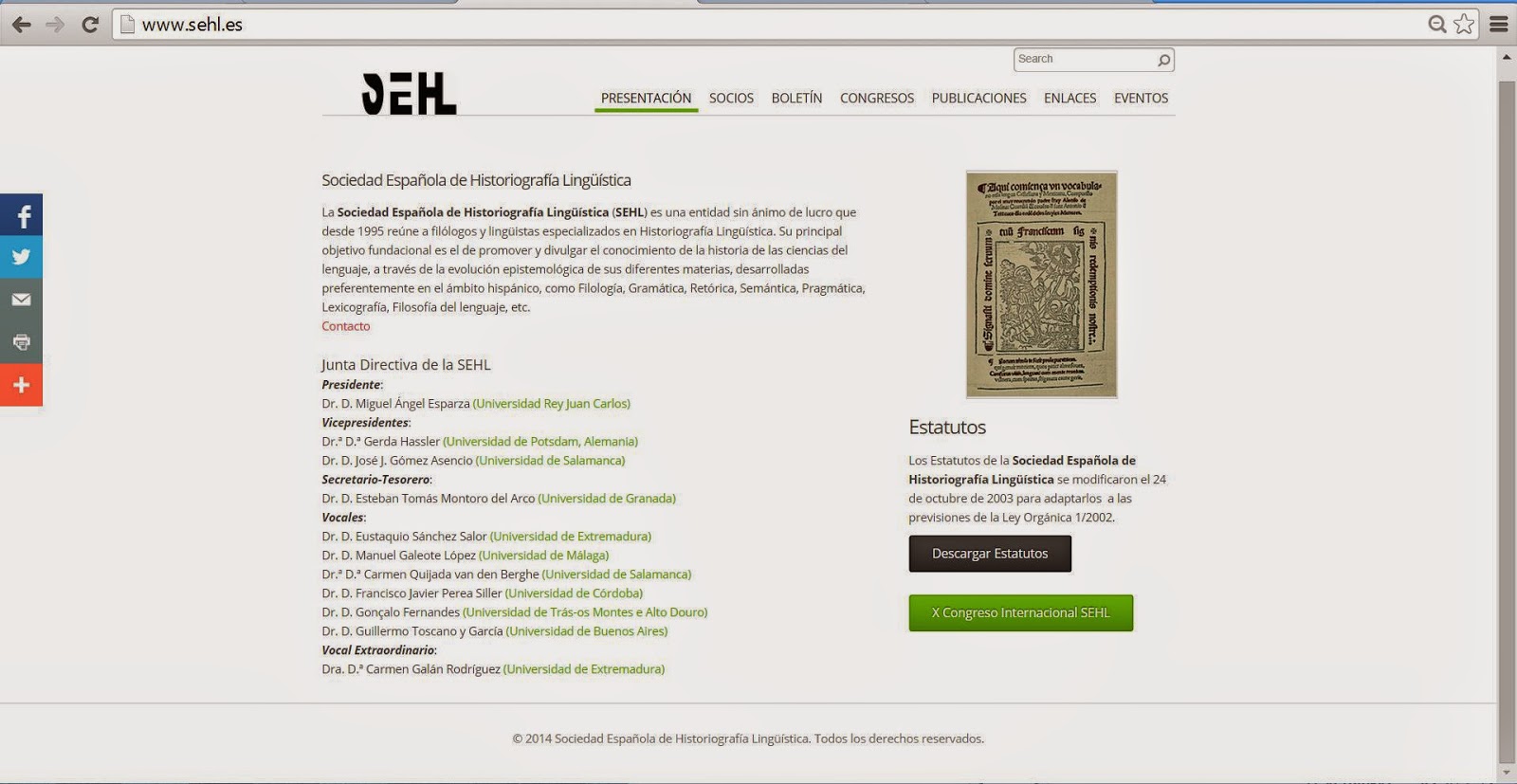 IntraHistoriografía: Nueva página web de la SEHL