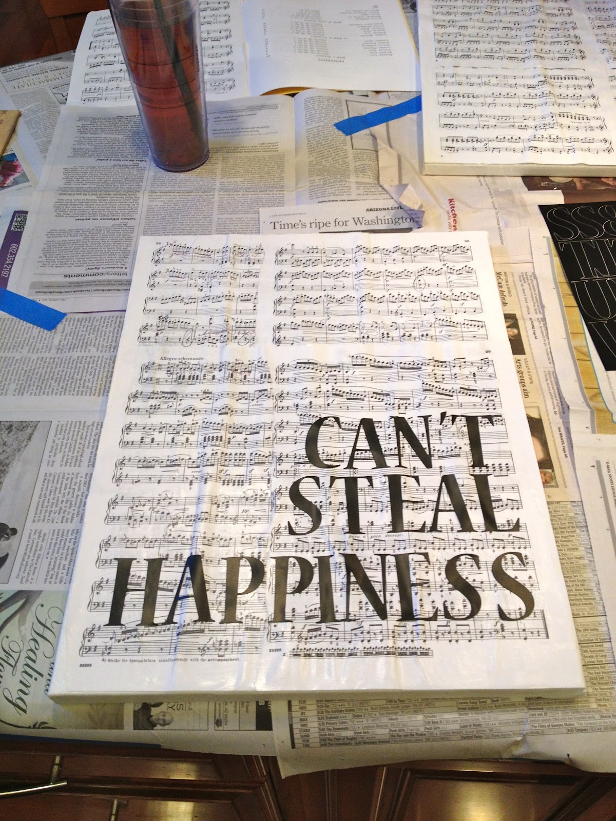 Lively Lace: Music and Lyrics Paint Project