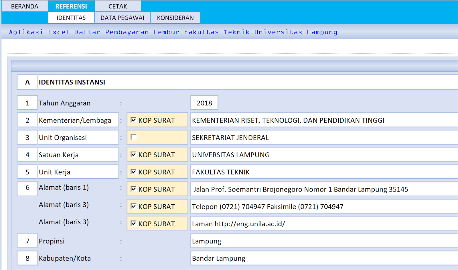 Aplikasi Excel Form Perhitungan Lembur - ExcelManiacs