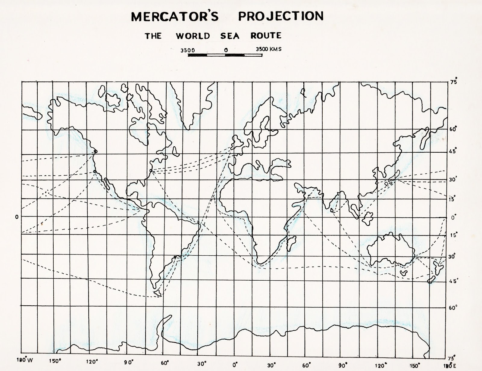 MERCATORS PROJECTION AND THE MAJOR INTERNATIONAL SEA ROUTES