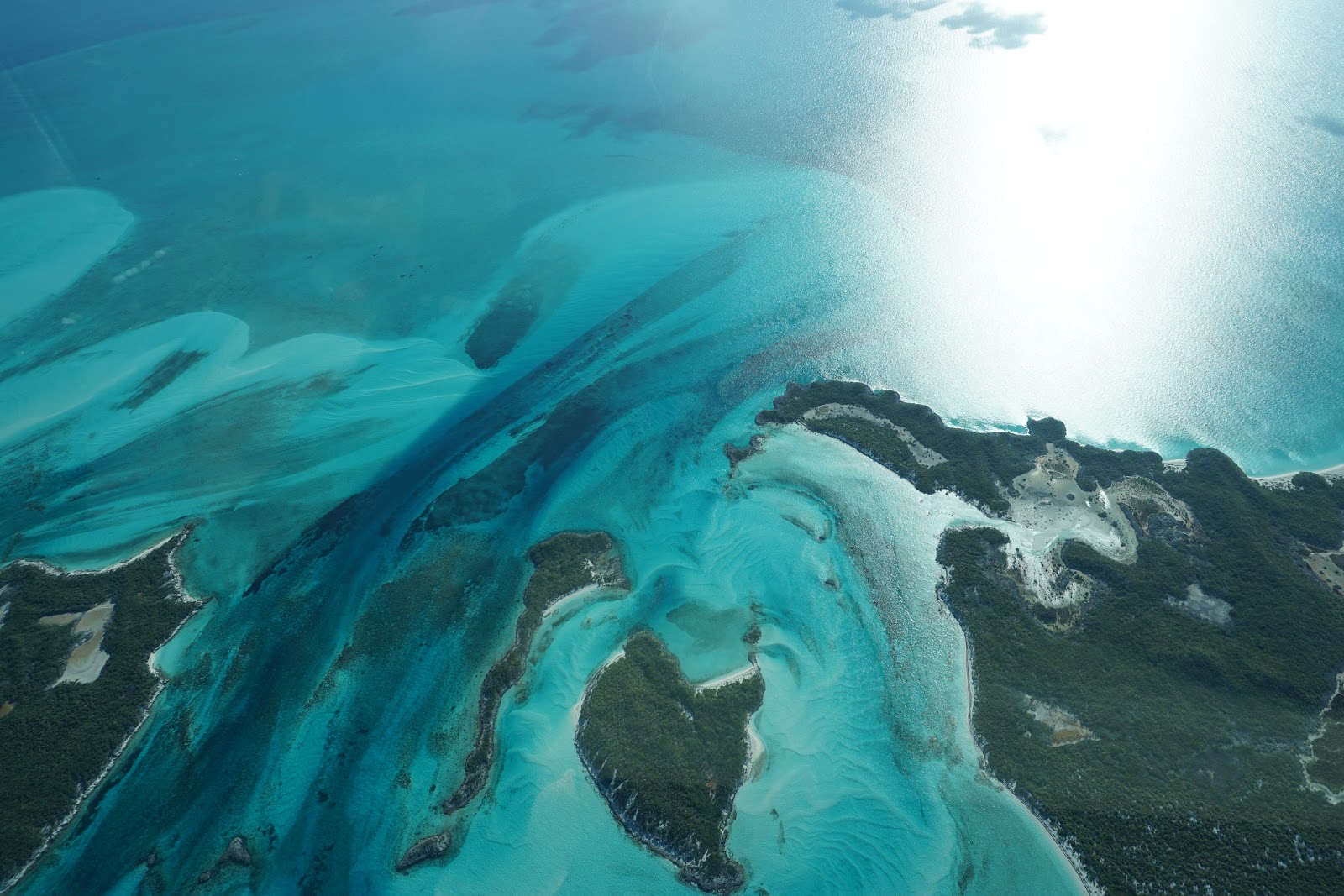 Bahamas Aerial Imagery : Northern Exuma Cays Aerial View