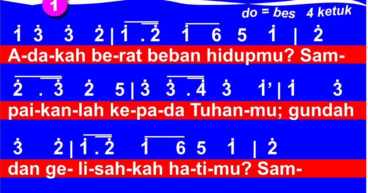 Lirik dan Not NKB 137 Adakah Berat Beban Hidupmu