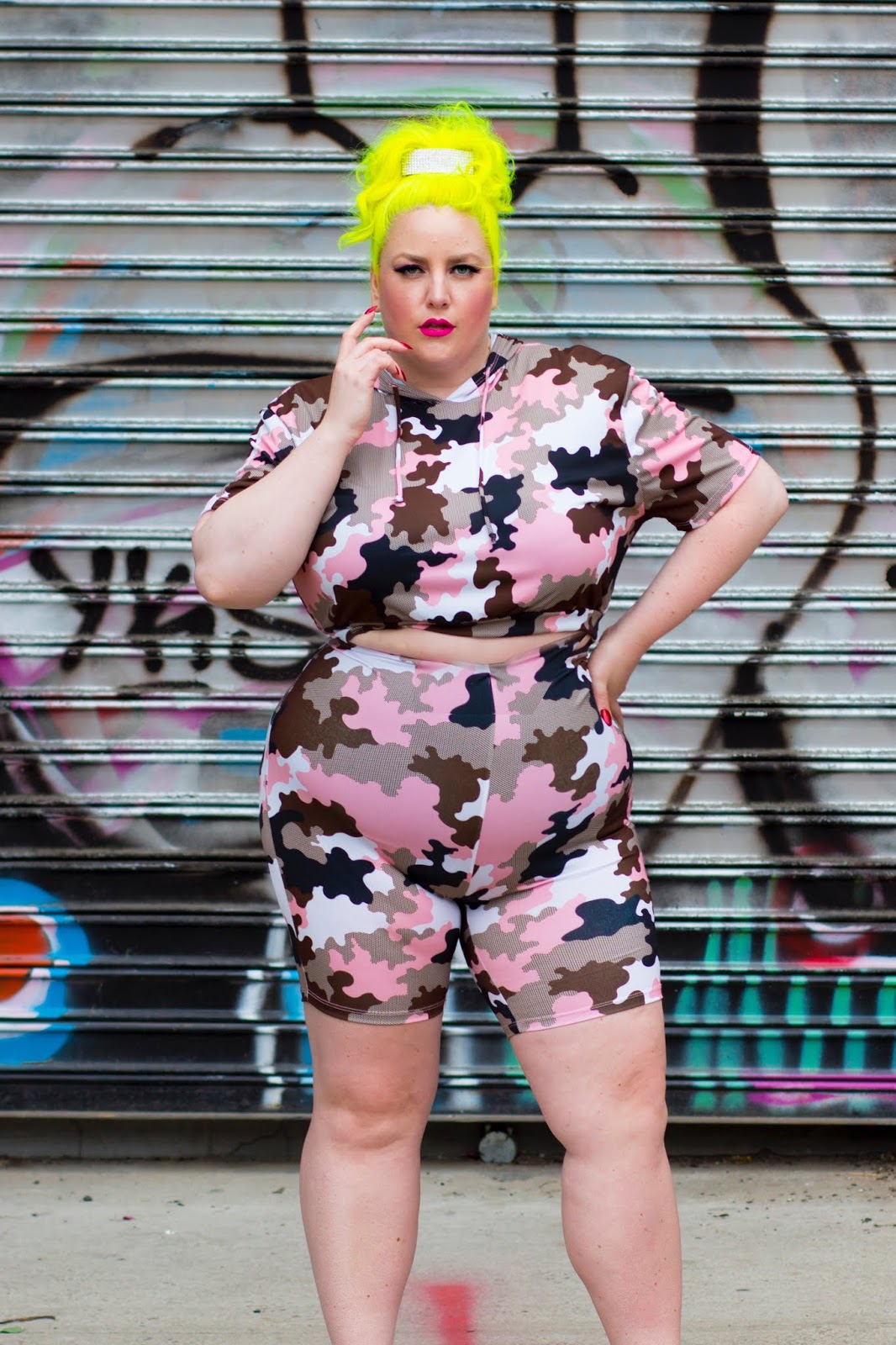 Margie Plus : Margie Plus Pink Camo Street Style