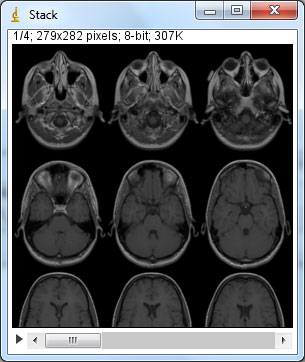 My imageJ: เมนู Image with ImageJ [ตอนที่ 38] Stacks tools, การแปลงภาพ Montage เป็น Stack