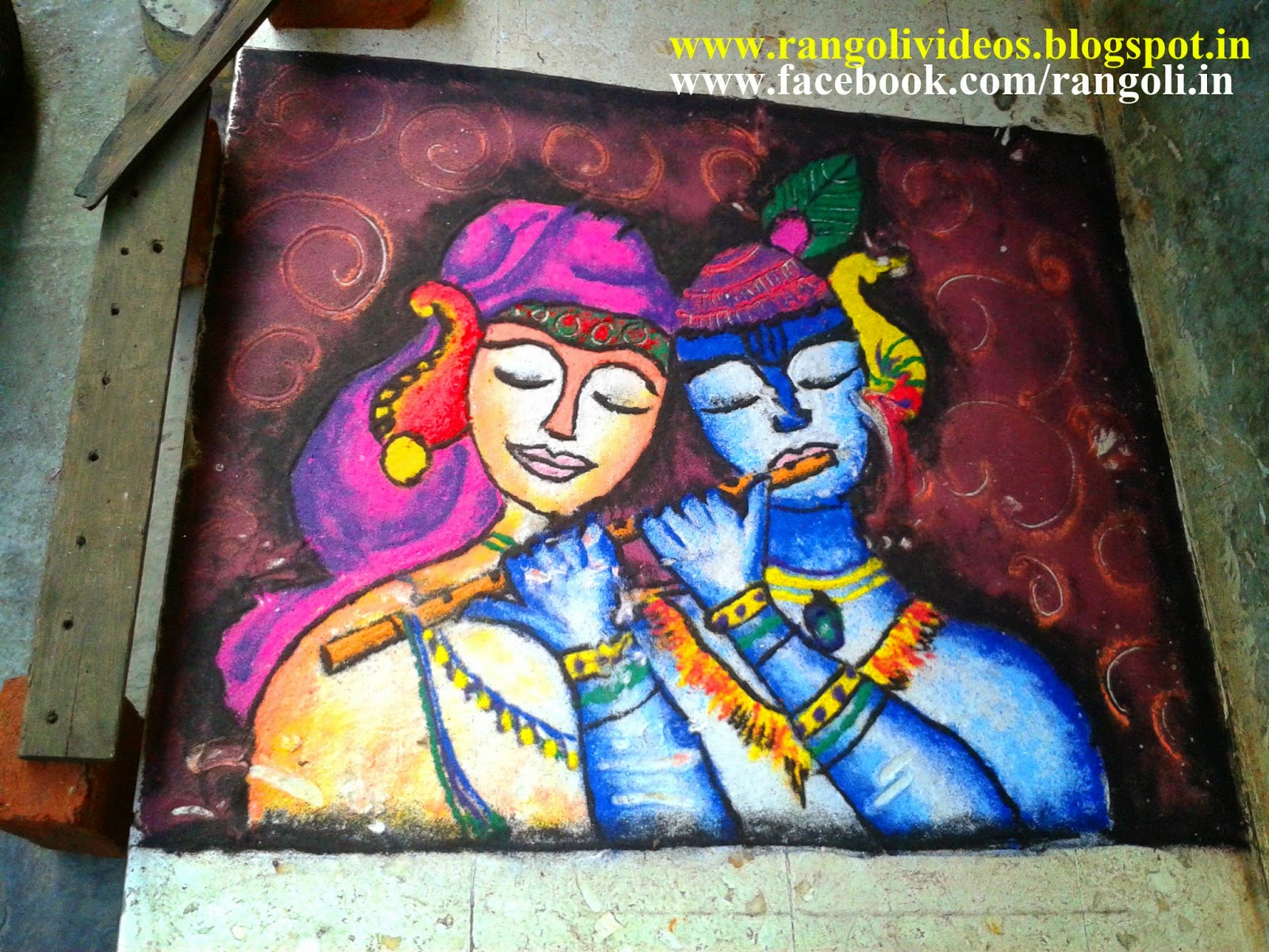 Diwali Rangoli , Kolam , Designs Images: radha krishna rangoli