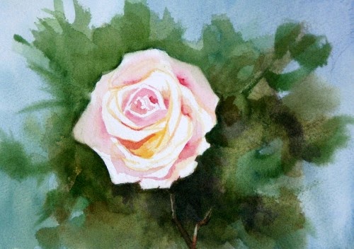 TALLER de ACUARELA de HILARIO: Rosa de té. Rosa con capullo. Cómo ...