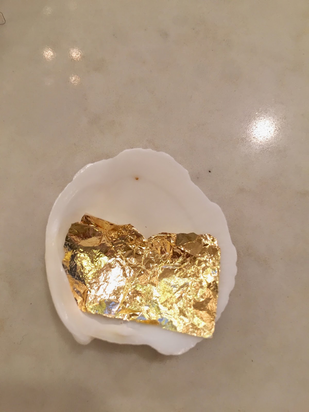 Gold Leaf Shell DIY Tutorial - Eleven Gables