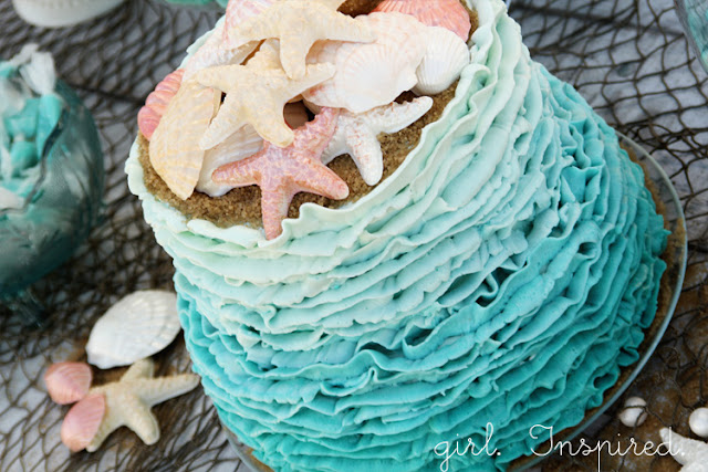 Ocean Waves Ombre Cake - Tutorial - girl. Inspired.