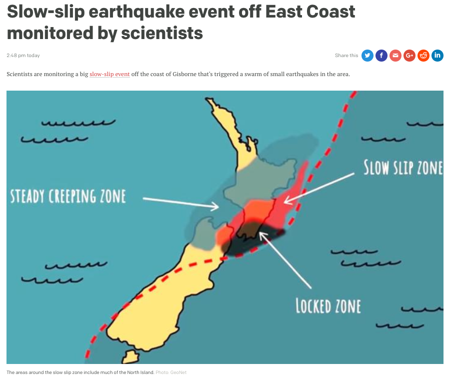 Seemorerocks: Slow-slip earthquake event off East Coast monitored by ...