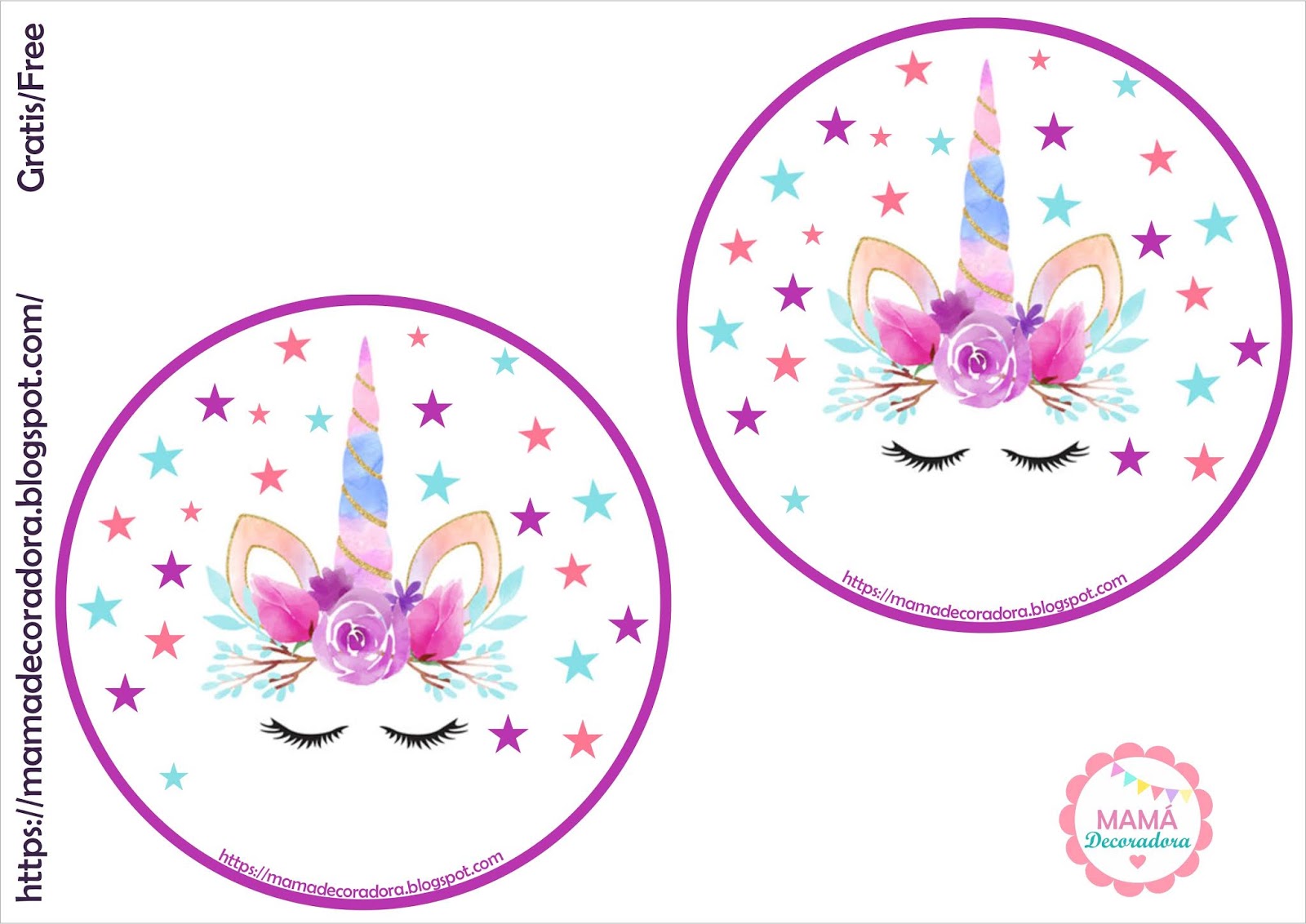 Mamá Decoradora: Kit Imprimible Unicornio Gratis