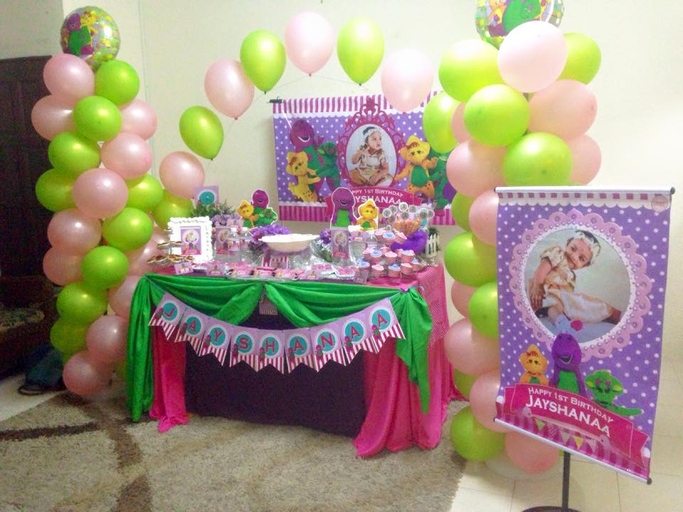 Barney Birthday Party for Jayshanaa's 1st Birthday