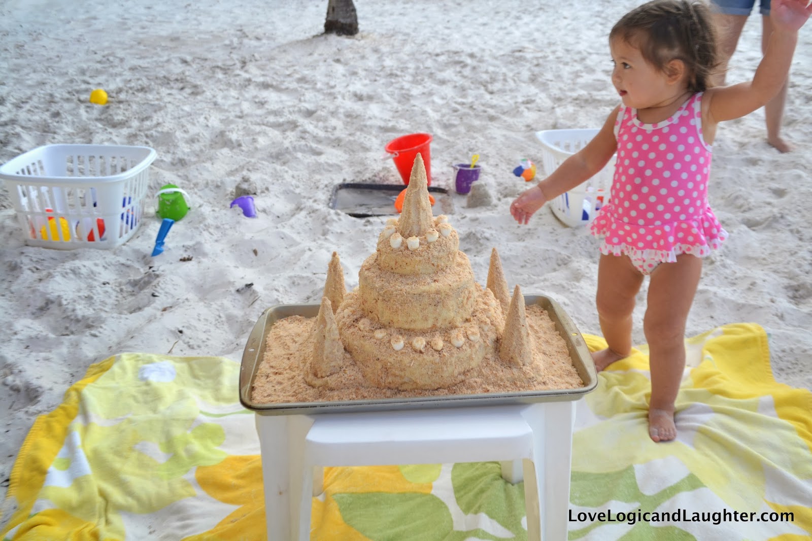 DIY Sandcastle Cake Tutorial | Logic & Laughter