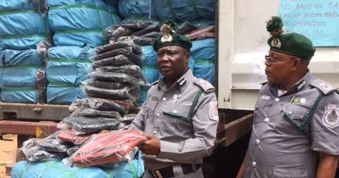 Photos: Nigeria Customs impounds over N1.3 Billion worth of contraband goods in six months ...