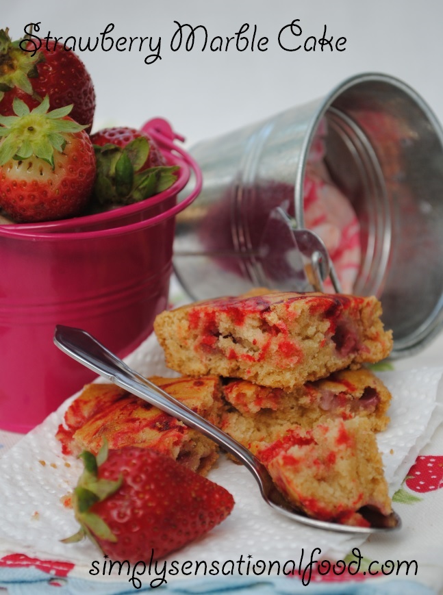 Strawberry Marble Cake (eggless) | simply.food