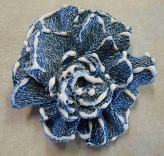 Distracted by Something Shiny: Upcycled Denim Rosettes with Crystal Centers