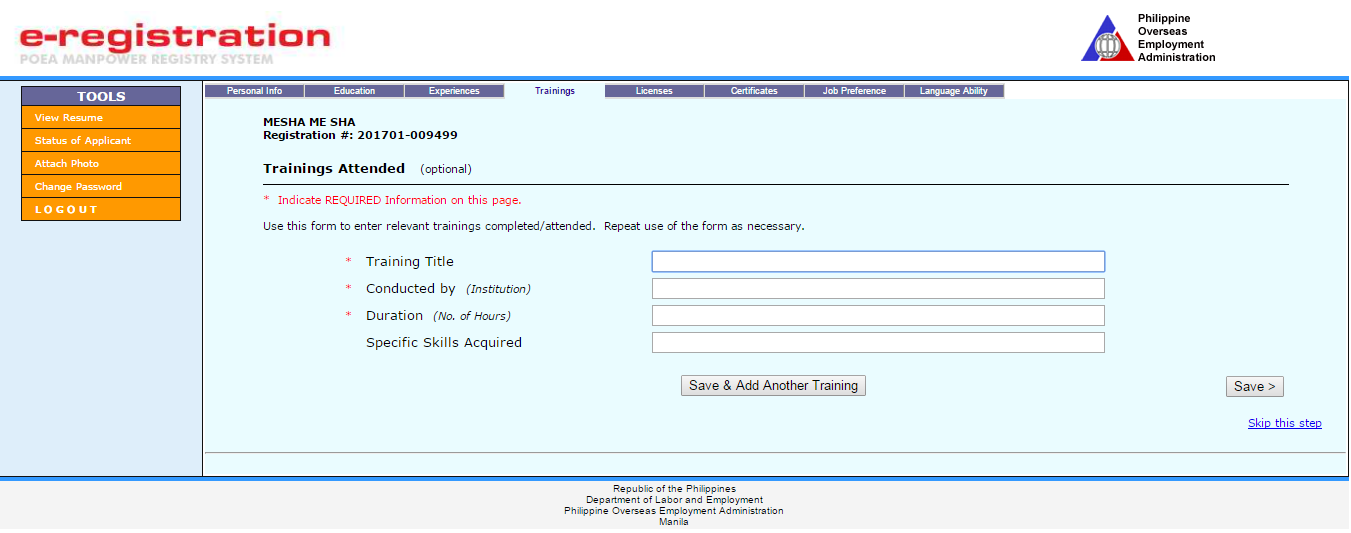2017 Updates: How to apply POEA's online registation. - PH Trending
