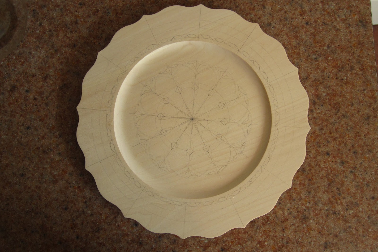 Ales the woodcarver: Chip carved basswood plate