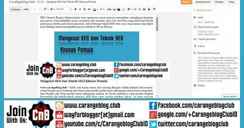 Mengenal Editor Entri Blog dan Fungsinya - KEVIN ALFIANDRA