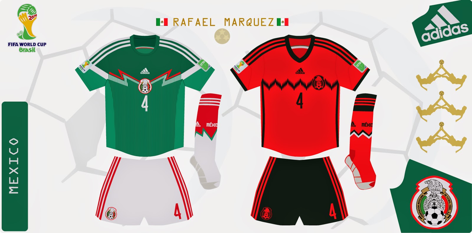 Design Futbol Kits: México 2014 (World Cup)