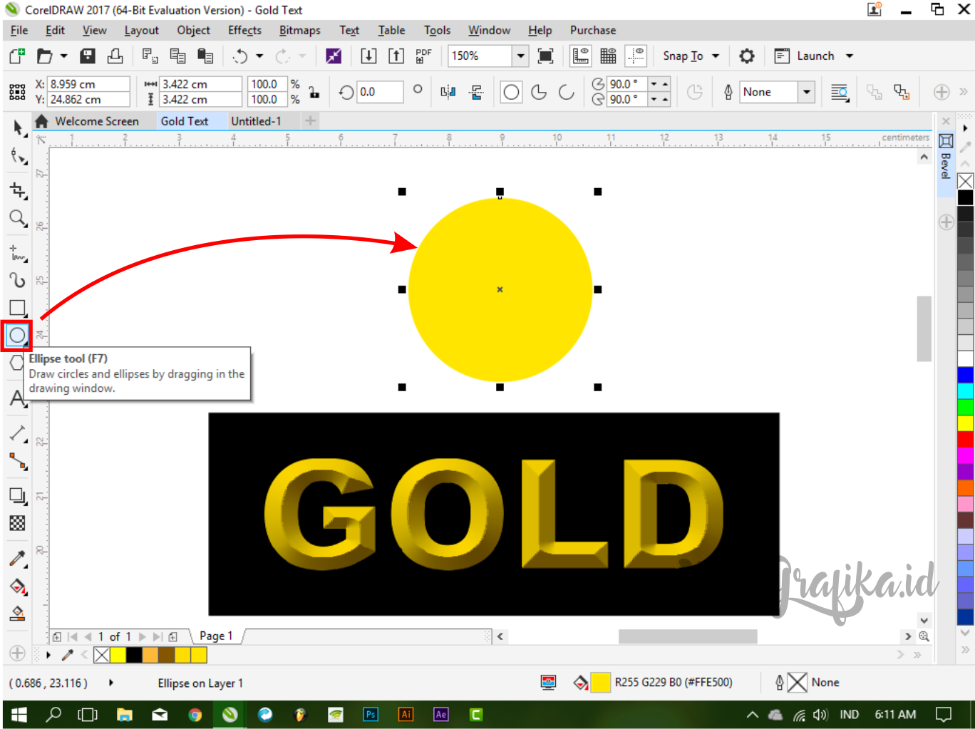 Ini Dia! Cara Mudah Membuat Gold Text Effect di CorelDraw ~ Ilmugrafika.id