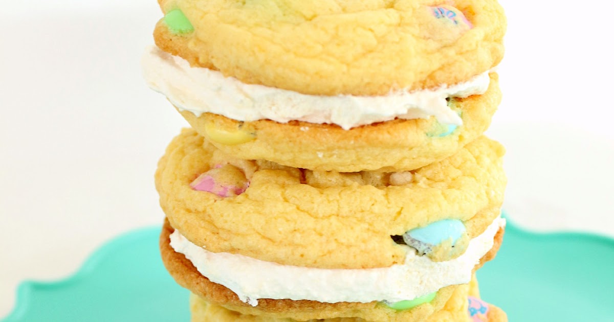 Tobins' Tastes: Easter Cake Mix Cookies With Cheesecake Filling