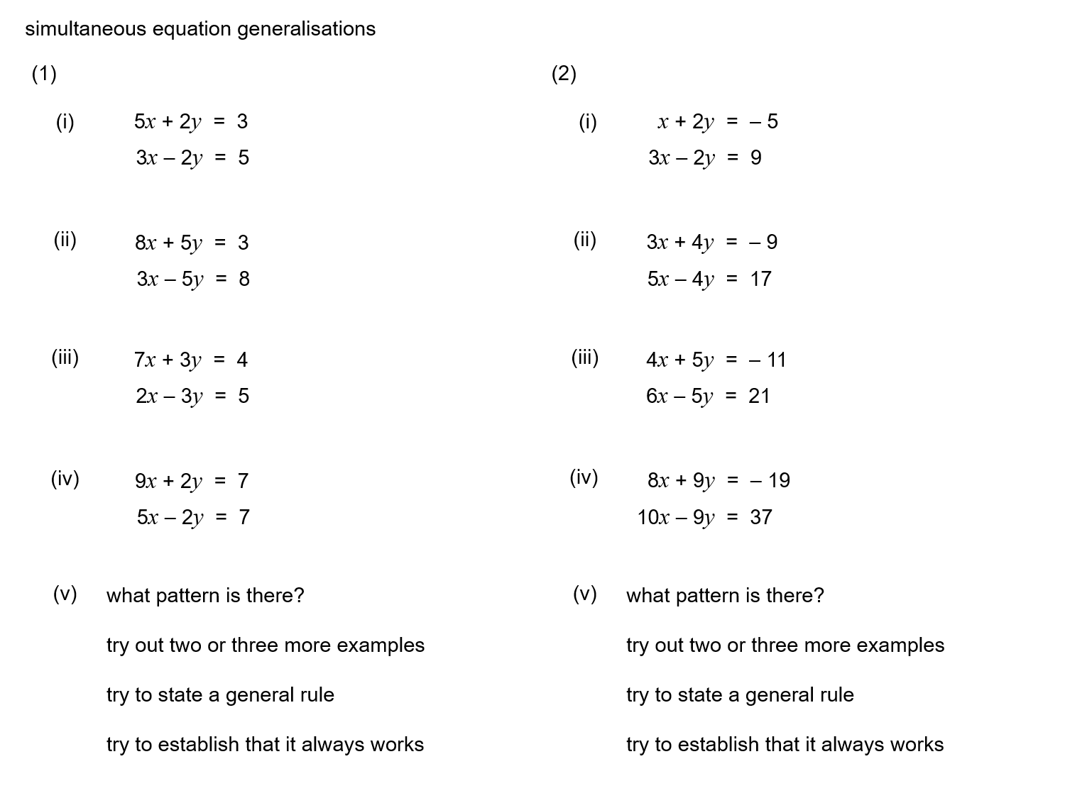 MEDIAN Don Steward mathematics teaching: simultaneous equations ...