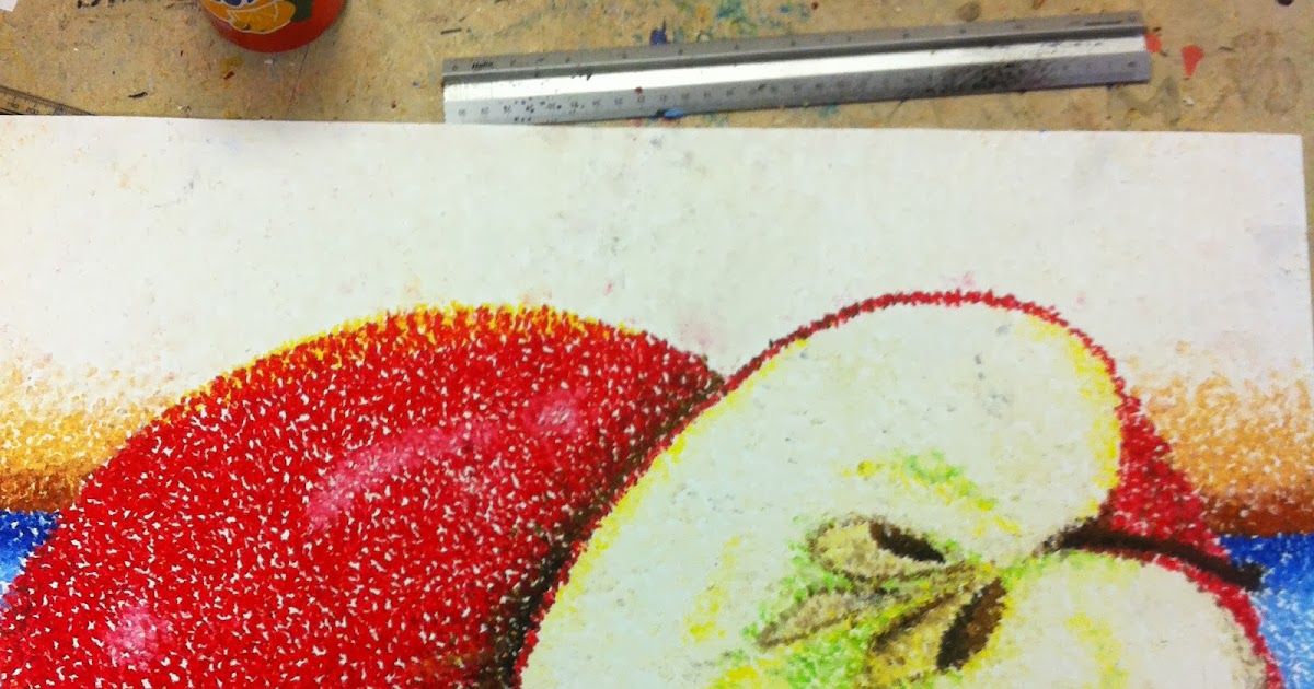 art portfolio: Pointillism A2 Apple