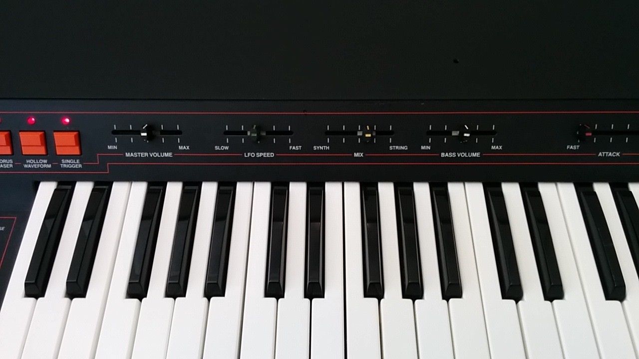 MATRIXSYNTH: Black & Orange ARP Omni 2 Vintage Synthesizer In Excellent ...