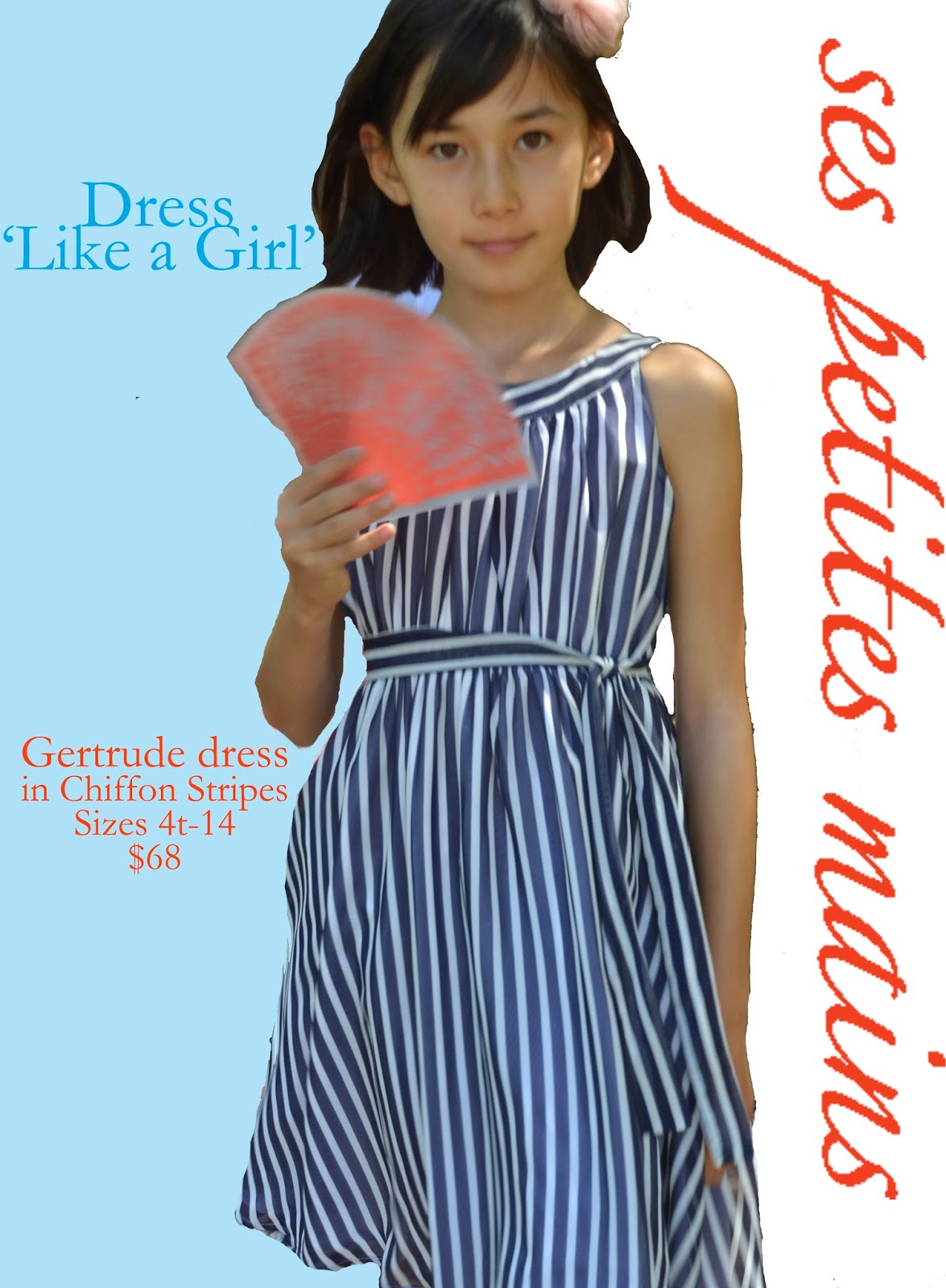 Ses Petites Mains tiny chic clothing: Gertrude, a dress for girls who ...