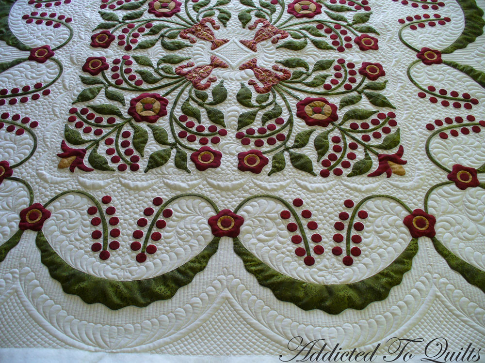 Addicted To Quilts: Feathers with Curved Cross Hatching