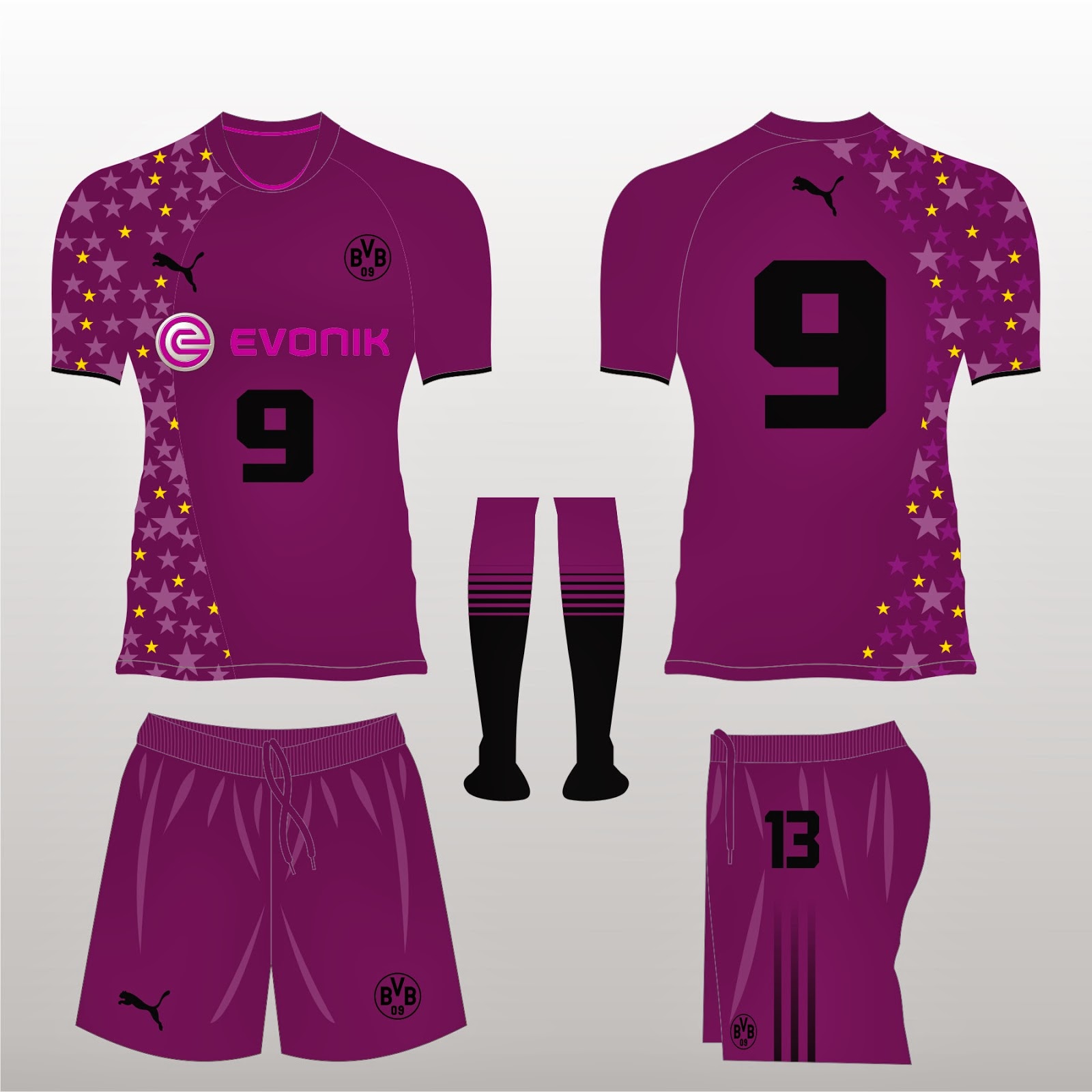 Football Kit Design Master: Puma-Evonik Kit Design New Colors