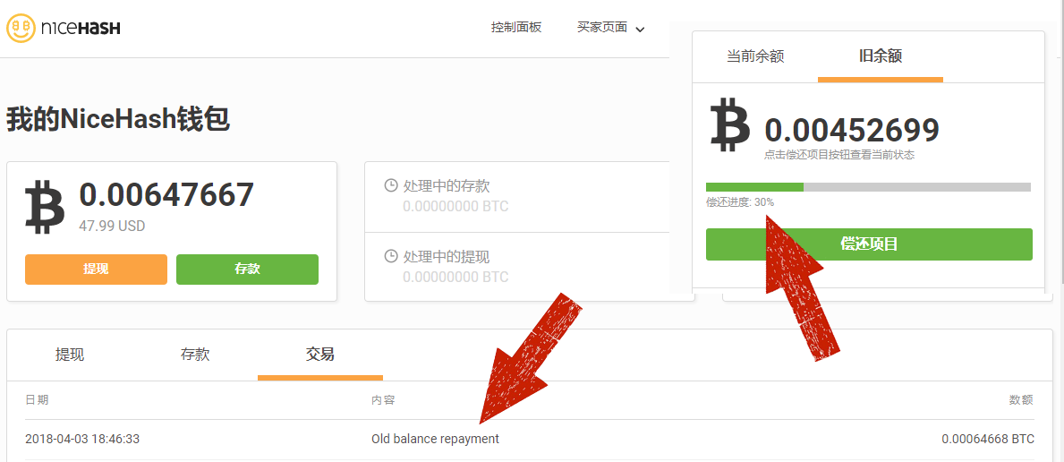 巧言天堂: NiceHash 還款計劃(Repayment program) 追蹤！
