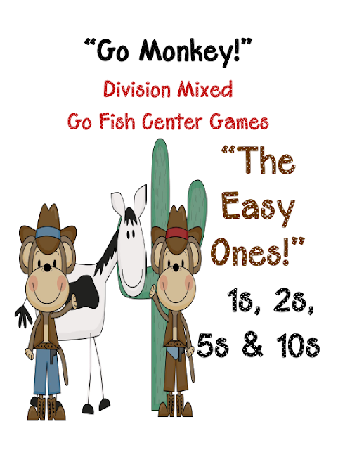 Go Monkey A Go Fish Game! The Easy Division Facts! - Fern Smith's ...