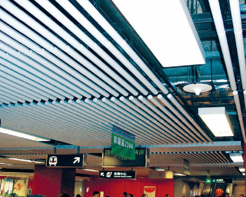 Round Tube Ceiling,suspended Station Aluminum Ceiling,windproof Station ...