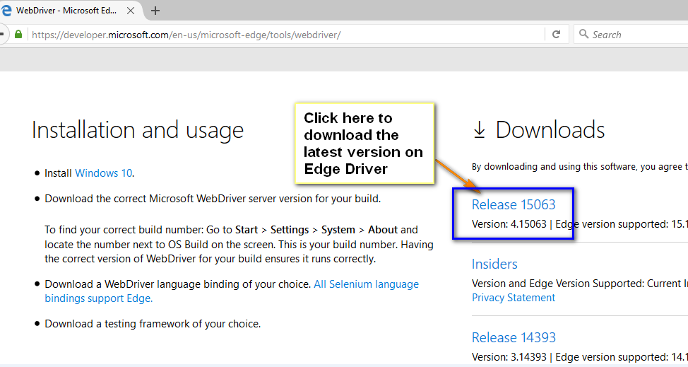 Selenium By Arun Selenium 3 And Edge Browser Executing Selenium 3 Automation Scripts On 2113