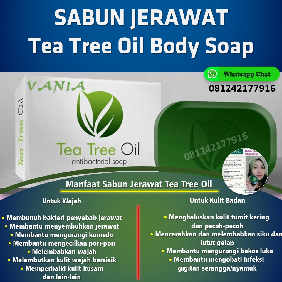 Sabun Jerawat Tea Tree Oil Body Soap, Manfaat Dan Harga ASLI - Imogen ...