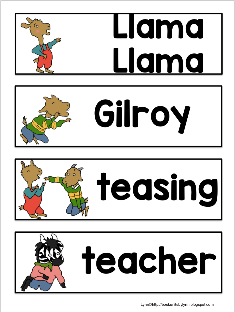 LLAMA LLAMA AND THE BULLY GOAT ~ Book Units by Lynn