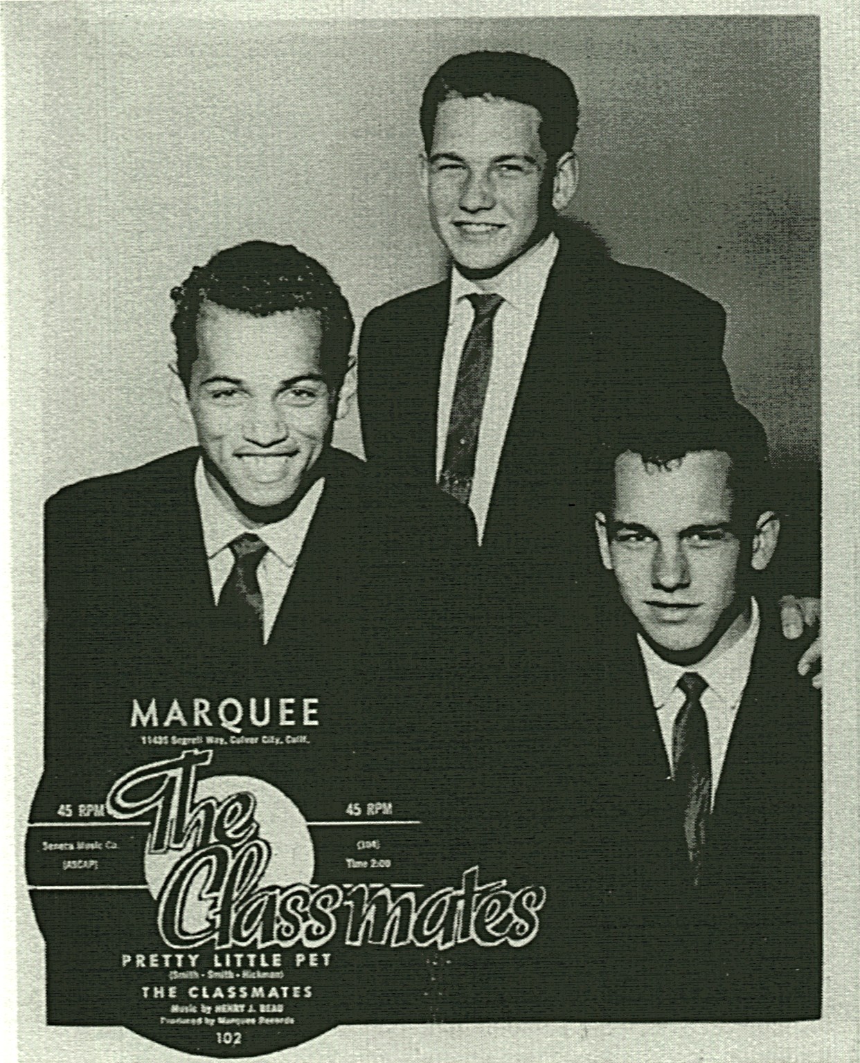 WHITE DOO-WOP COLLECTOR: THE CLASSMATES ( Marquee Records)