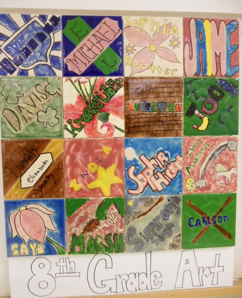 DMS ART: 8th Grade Self-Portraits