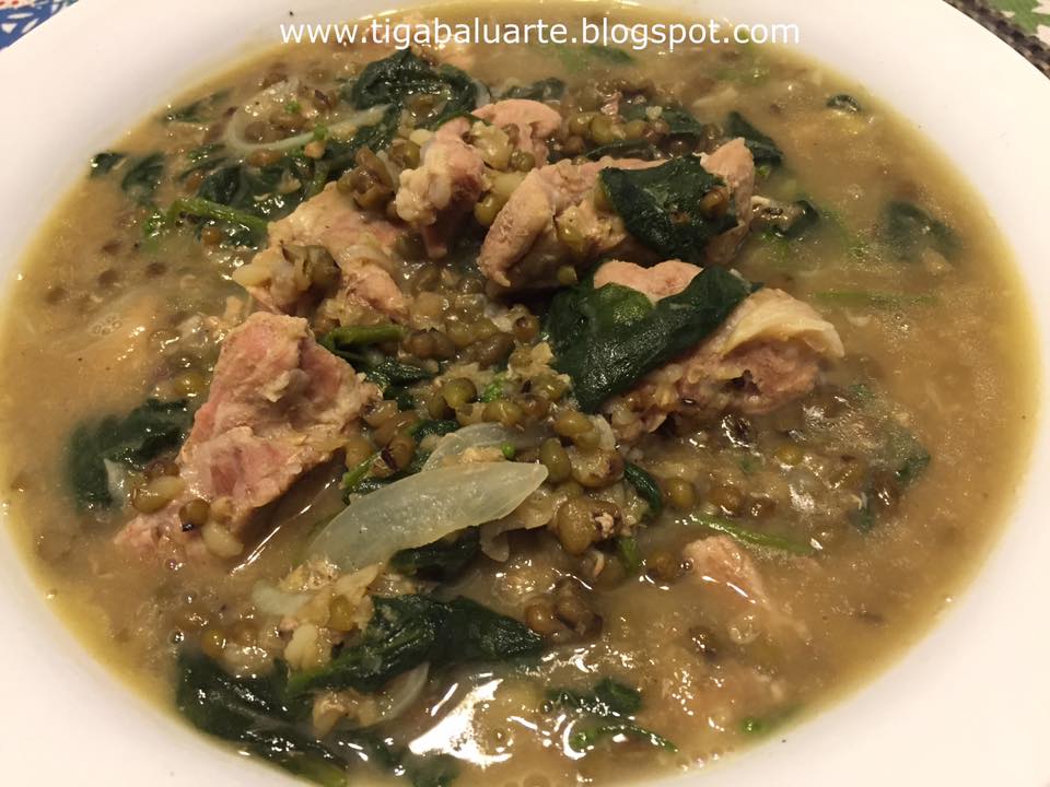 Ginisang Monggo with Alogbati at Pork Ribs